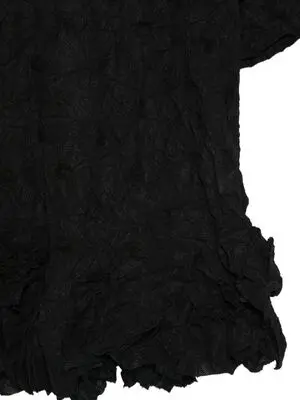 Comme Des Garçons Crew Neck Short-sleeved T-shirt With Ruffle Detail