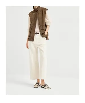 Brunello Cucinelli Sleeveless Zipper And Snap Front Vest