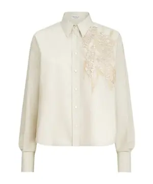Brunello Cucinelli Embellished Long Sleeve Shirt