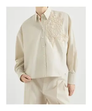 Brunello Cucinelli Embellished Long Sleeve Shirt