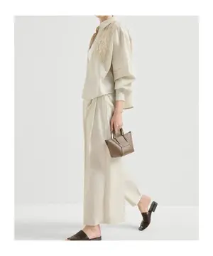 Brunello Cucinelli Embellished Long Sleeve Shirt