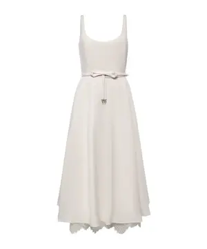 Dior Belted Lace-hem Dress - No