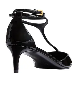 Khaite Mia Glossed Calfskin Pointed Toe Pumps - Black