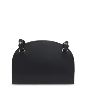 A.p.c. Demi Lune Leather Shoulder Bag - Black