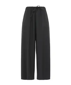 TOTEME Wide-leg Drawstring Trousers - Black