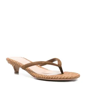 GIANVITO ROSSI Calypso Thong Strap Sandals - Nude