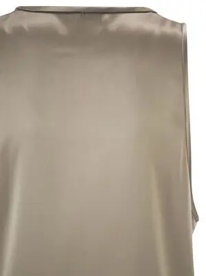 Brunello Cucinelli Satin Sleeveless Blouse