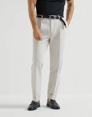 Brunello Cucinelli Leisure-fit Pleated Gabardine Trousers - Nude