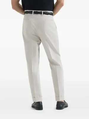 Brunello Cucinelli Leisure-fit Pleated Gabardine Trousers - Nude