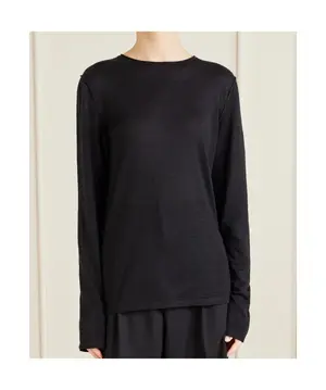 THE ROW Long Sleeve Top - Black
