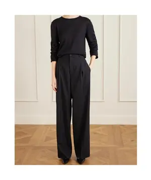 THE ROW Long Sleeve Top - Black