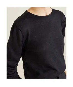 THE ROW Long Sleeve Top - Black