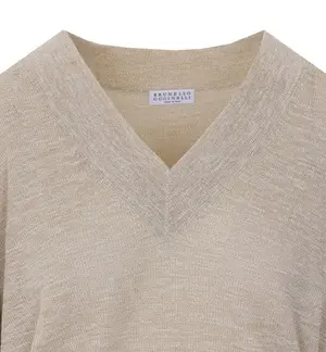 Brunello Cucinelli Rib Knit V-neck Sweater - C6894