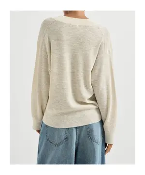 Brunello Cucinelli Rib Knit V-neck Sweater - C6894