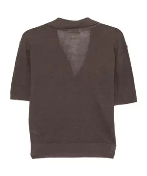 Barena Venezia Vibia Risada Open Collar Knitted Top