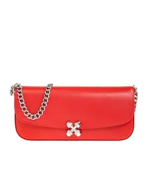 Alexander McQueen Skull Flower Chain Clutch Bag