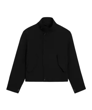 AMI Paris Harrington Jacket With Horn Button Details - Black