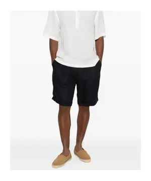 Brunello Cucinelli Pleated Drawstring Shorts - Black