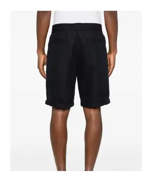 Brunello Cucinelli Pleated Drawstring Shorts - Black