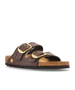 BIRKENSTOCK Arizona Raffia Buckle-strap Sandals - Brown