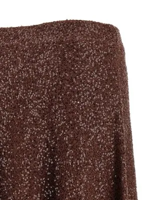 Brunello Cucinelli Sequined Midi Skirt - Red