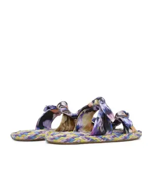 Zimmermann Flat Slides With Bow Detailing - Multicolor