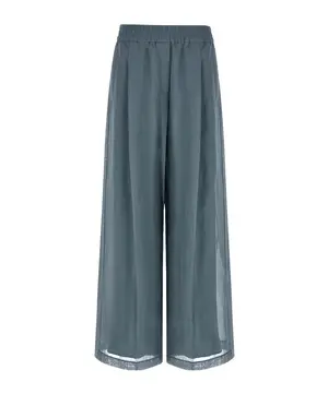 Brunello Cucinelli High-waisted Pleated Wide-leg Trousers