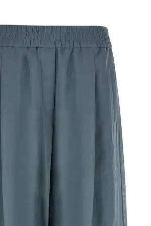 Brunello Cucinelli High-waisted Pleated Wide-leg Trousers
