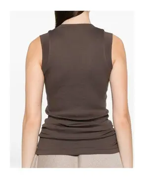 Brunello Cucinelli Embellished V-neck Sleeveless Top
