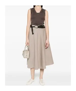 Brunello Cucinelli Embellished V-neck Sleeveless Top