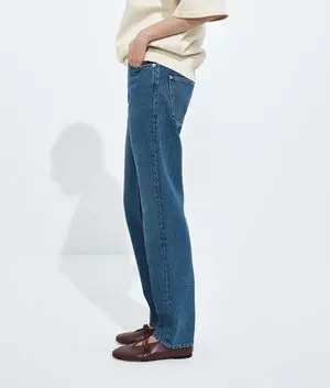 Bottega Veneta Medium Indigo Straight Leg Jeans
