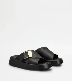 TOD'S Crossover Strap Platform Sandals