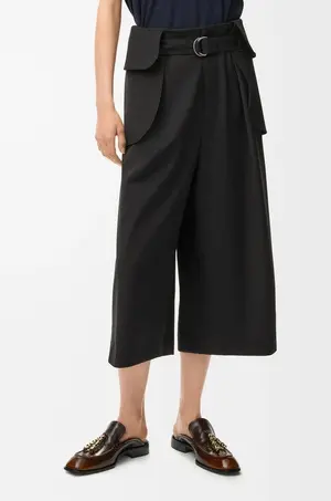 Loewe Cropped Wool Cargo Trousers