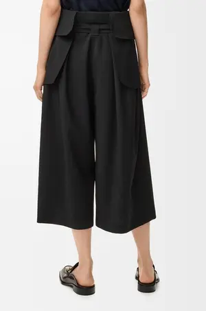 Loewe Cropped Wool Cargo Trousers