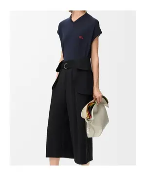 Loewe Cropped Wool Cargo Trousers