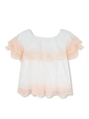 Chloé Ruffled Lace Top