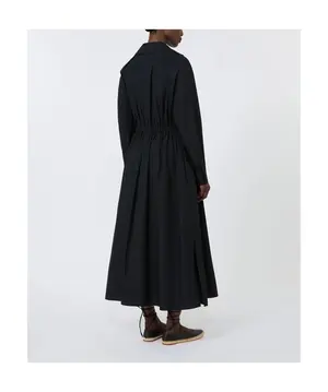 Max Mara Flared Poplin Dress - Black