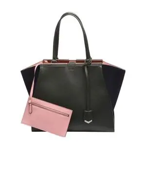 Fendi Logo Detail Handbag - Black