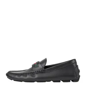 Gucci Web Detailed Slip-on Drivers - Black