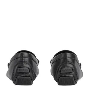 Gucci Web Detailed Slip-on Drivers - Black