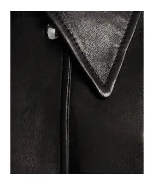 Khaite Shelman Leather Bomber Jacket - Black