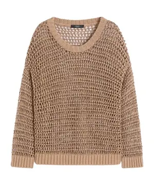 Max Mara Open-knit Sweater With Ribbed Details