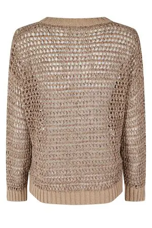Max Mara Open-knit Sweater With Ribbed Details