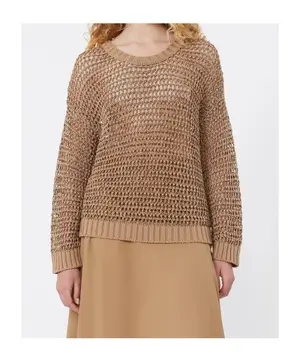 Max Mara Open-knit Sweater With Ribbed Details