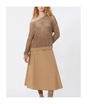 Max Mara Open-knit Sweater With Ribbed Details