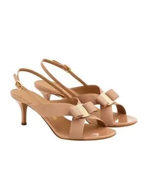FERRAGAMO Vara Bow Slingback Sandals - Amaretti