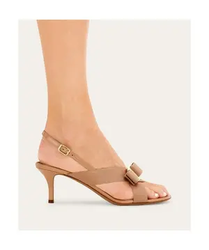 FERRAGAMO Vara Bow Slingback Sandals - Amaretti