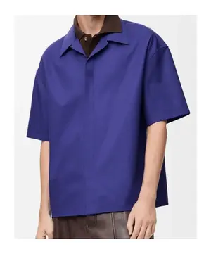Loewe Short Sleeve Shirt In Cotton - Blue