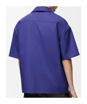 Loewe Short Sleeve Shirt In Cotton - Blue