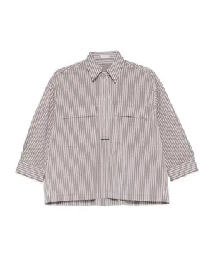 Brunello Cucinelli Striped Shirt With Pockets - No